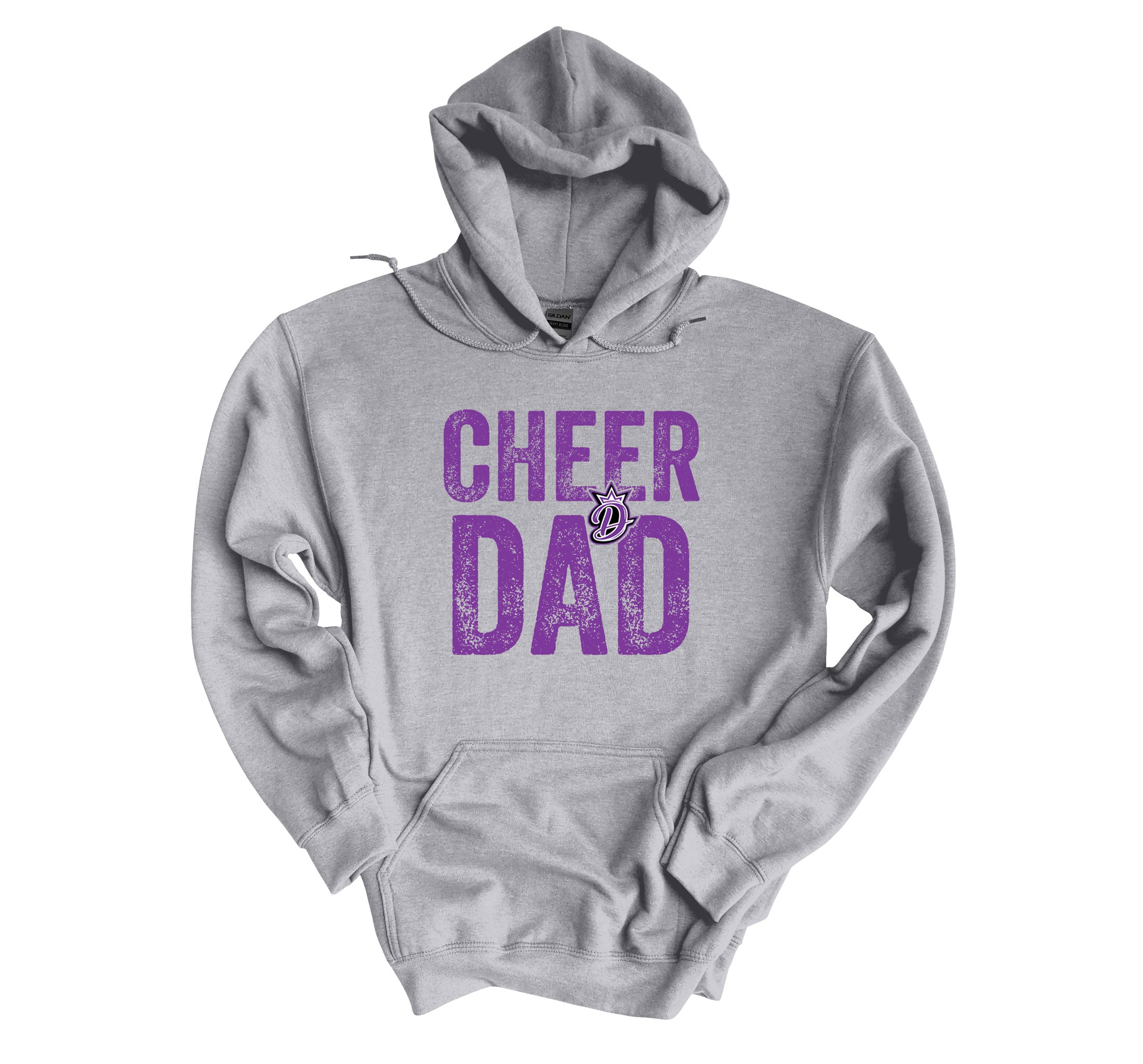 Divine Cheer- Cheer Dad Light Gray Hoodie – Bella Bean Studios
